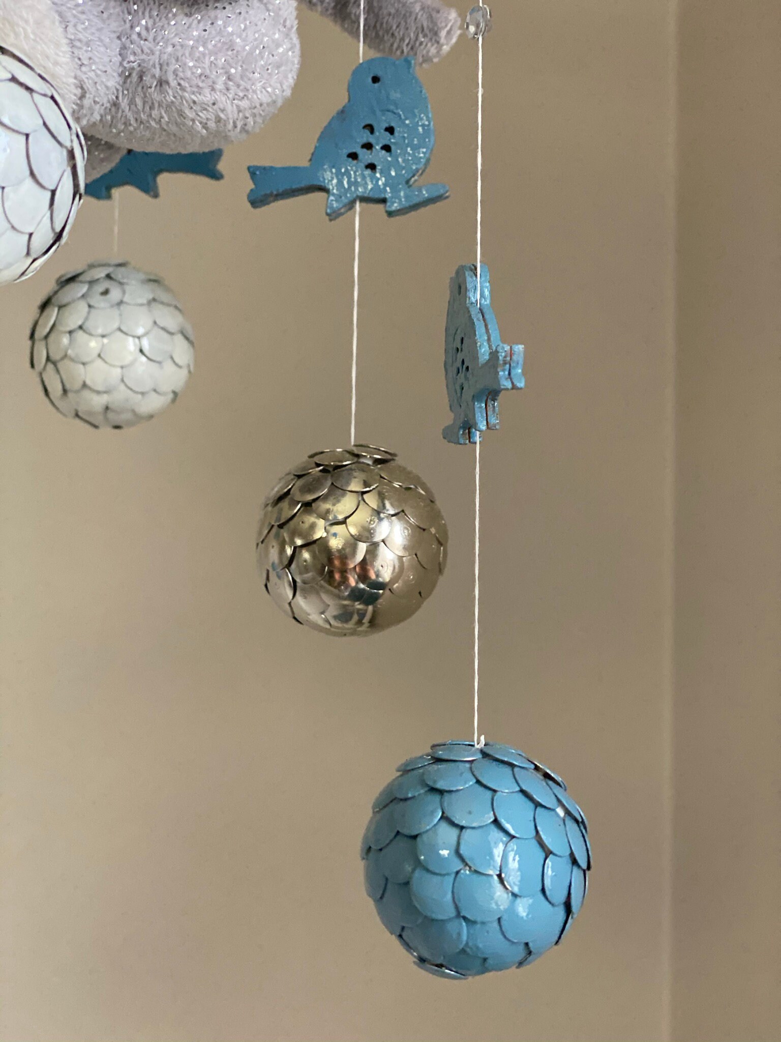 Dumbo Elephant Baby Mobile Clouds Rain Drops and Birds - Etsy