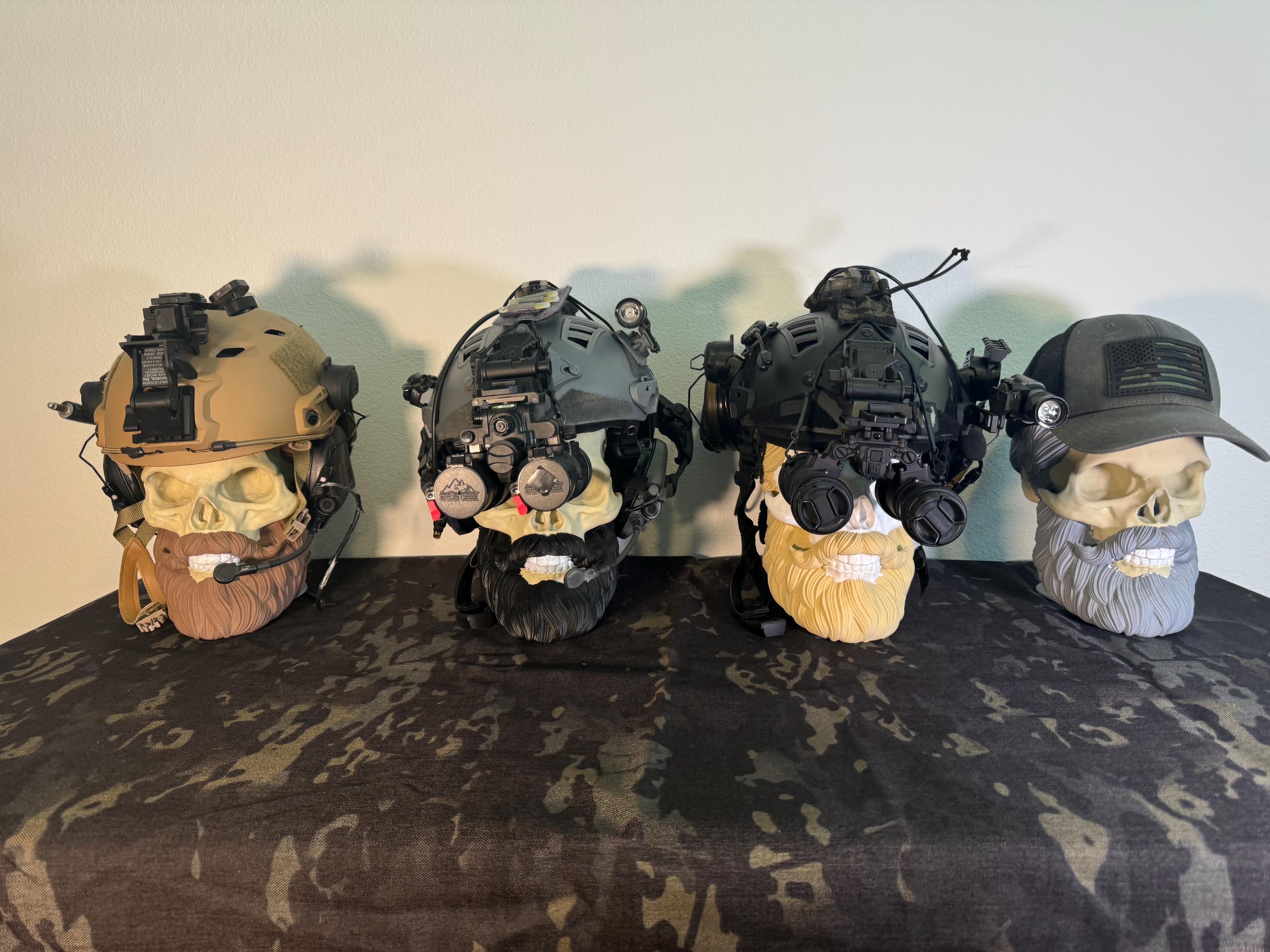 NVG Helmet Display Skull With Light up Eyes - Etsy