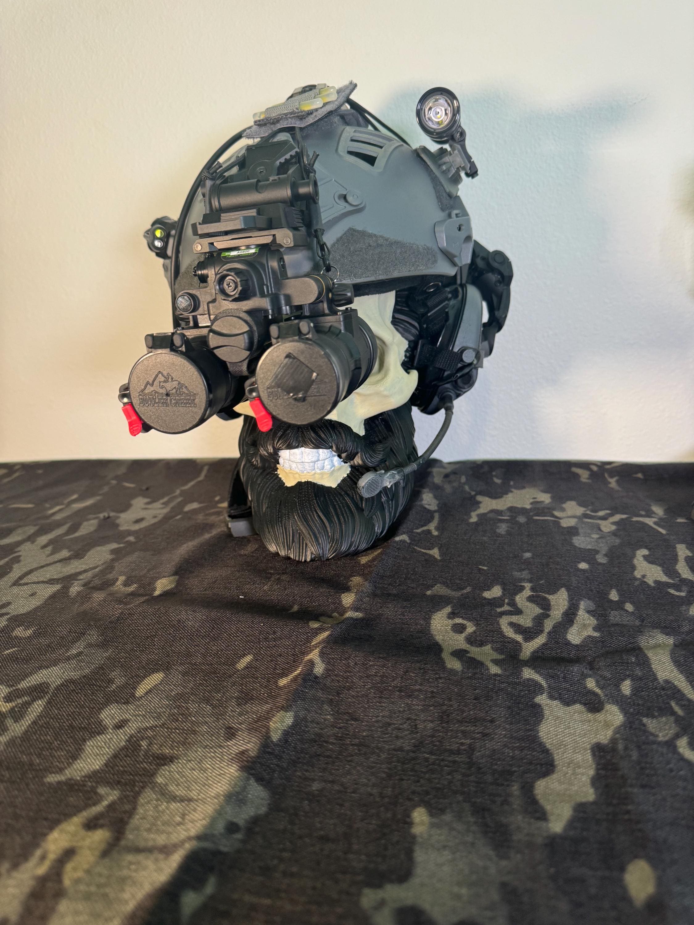 NVG Helmet Display Skull With Light up Eyes - Etsy