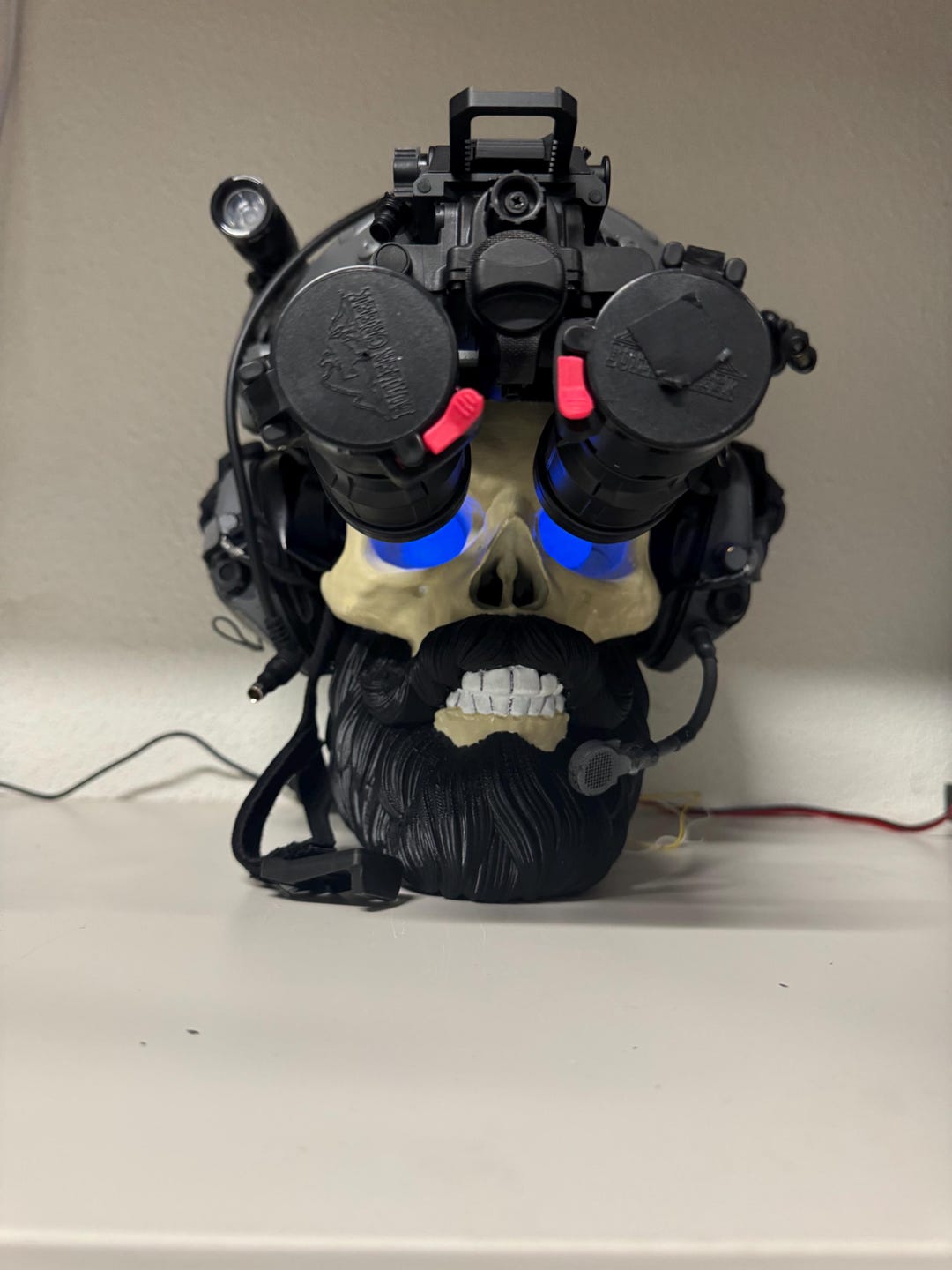 NVG Helmet Display Skull With Light up Eyes - Etsy