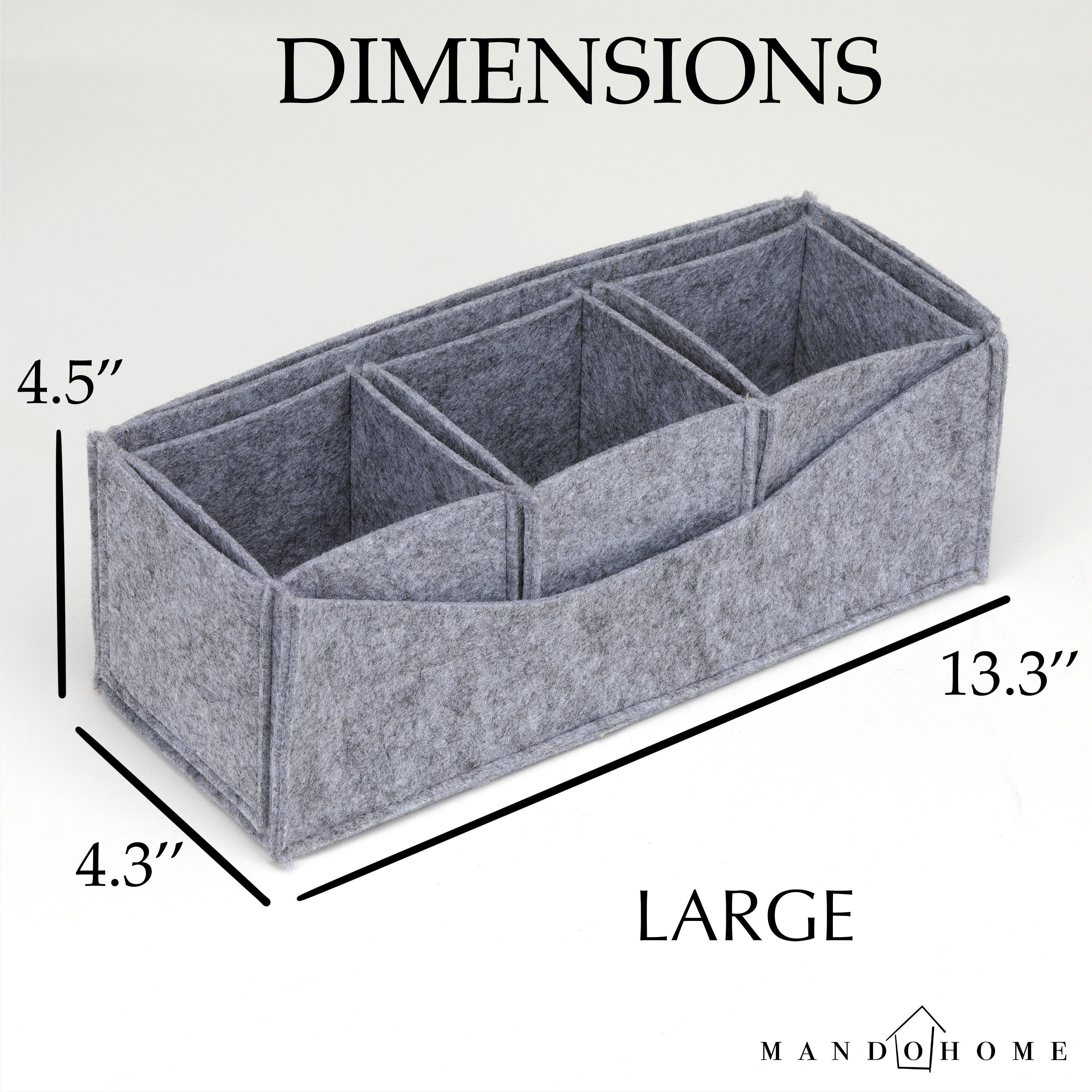 Customizable Felt Organizer Bins Stylish Felt Storage Boxes 20 Color ...