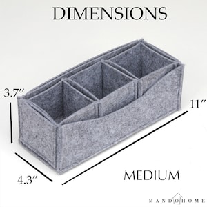 Removable Multipurpose Felt Box With 3 Pockets | 3 Sizes | Storage ...