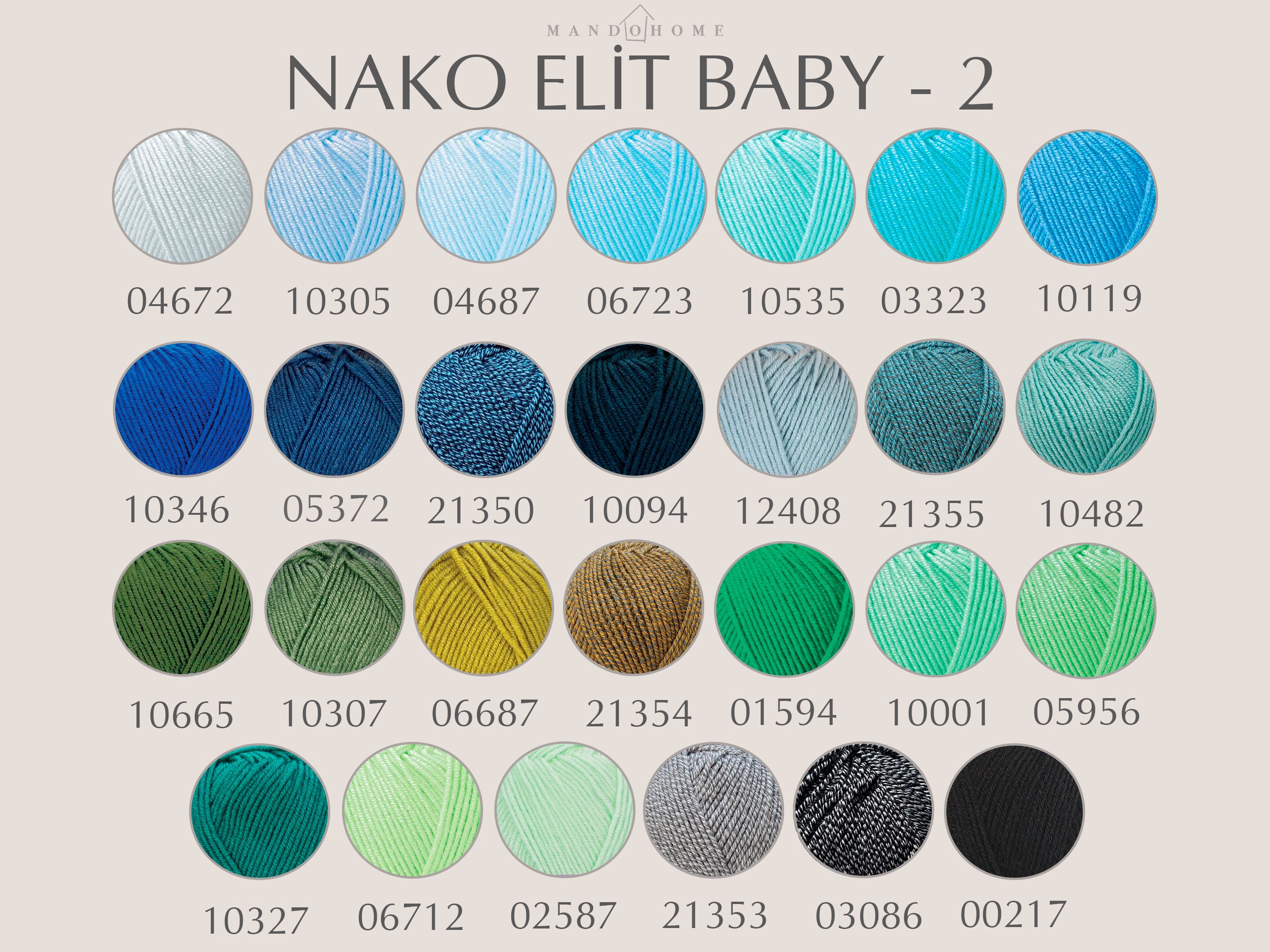 Nako Elite Baby Yarn for Sweaters Yarn: Soft Premium Acrylic, 250m, Ideal for Baby Yarn & Winter ...