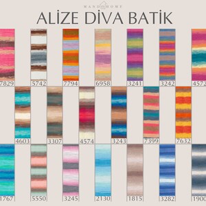 Alize Diva Batik Baby Yarn - Soft Microfiber Acrylic, Ideal for All ...