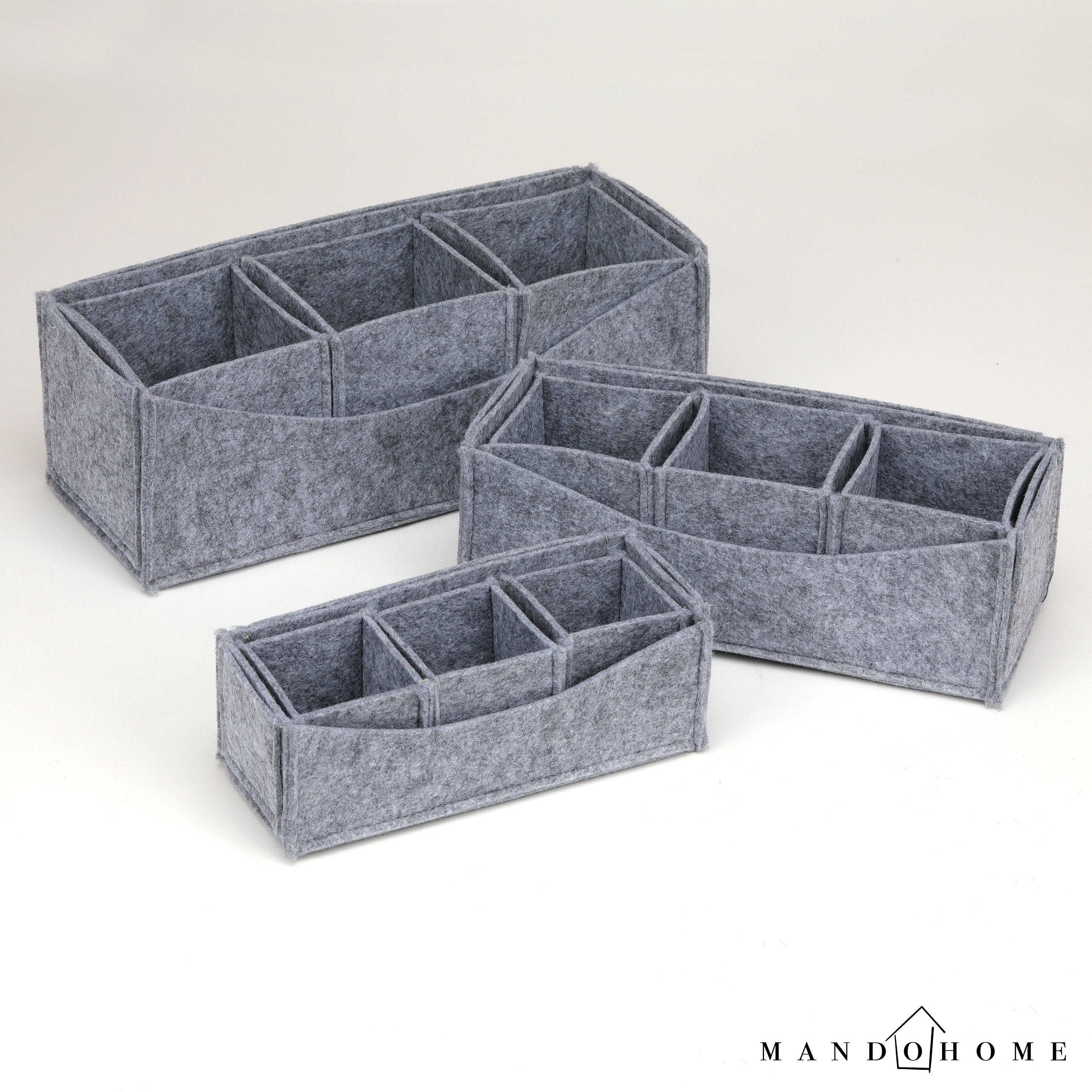 Removable Multipurpose Felt Box With 3 Pockets 3 Sizes - Etsy