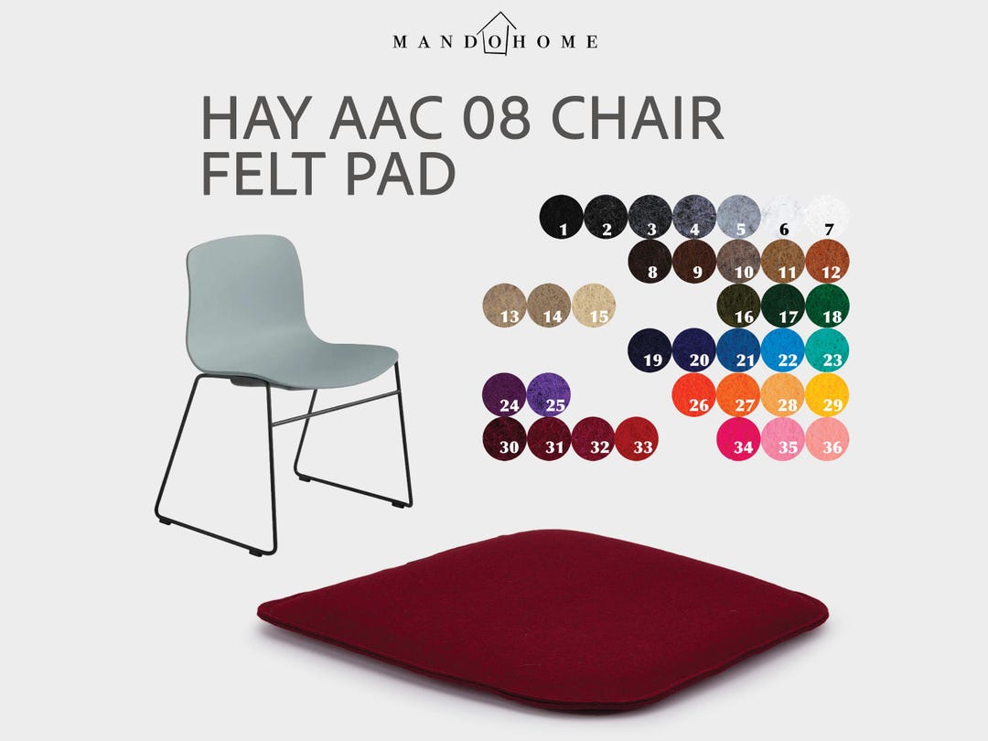 Felt Chair Cushion – Custom Size, Wipeable Pad for HA. AAC 08 Chair - Etsy