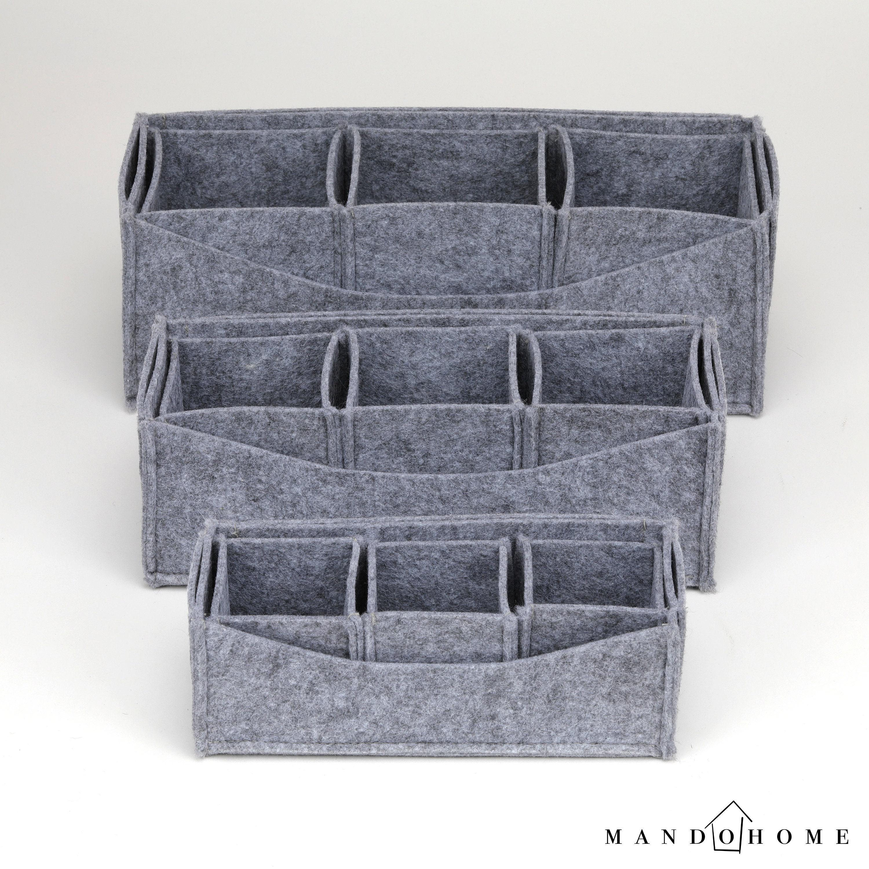 Removable Multipurpose Felt Box With 3 Pockets | 3 Sizes | Storage ...