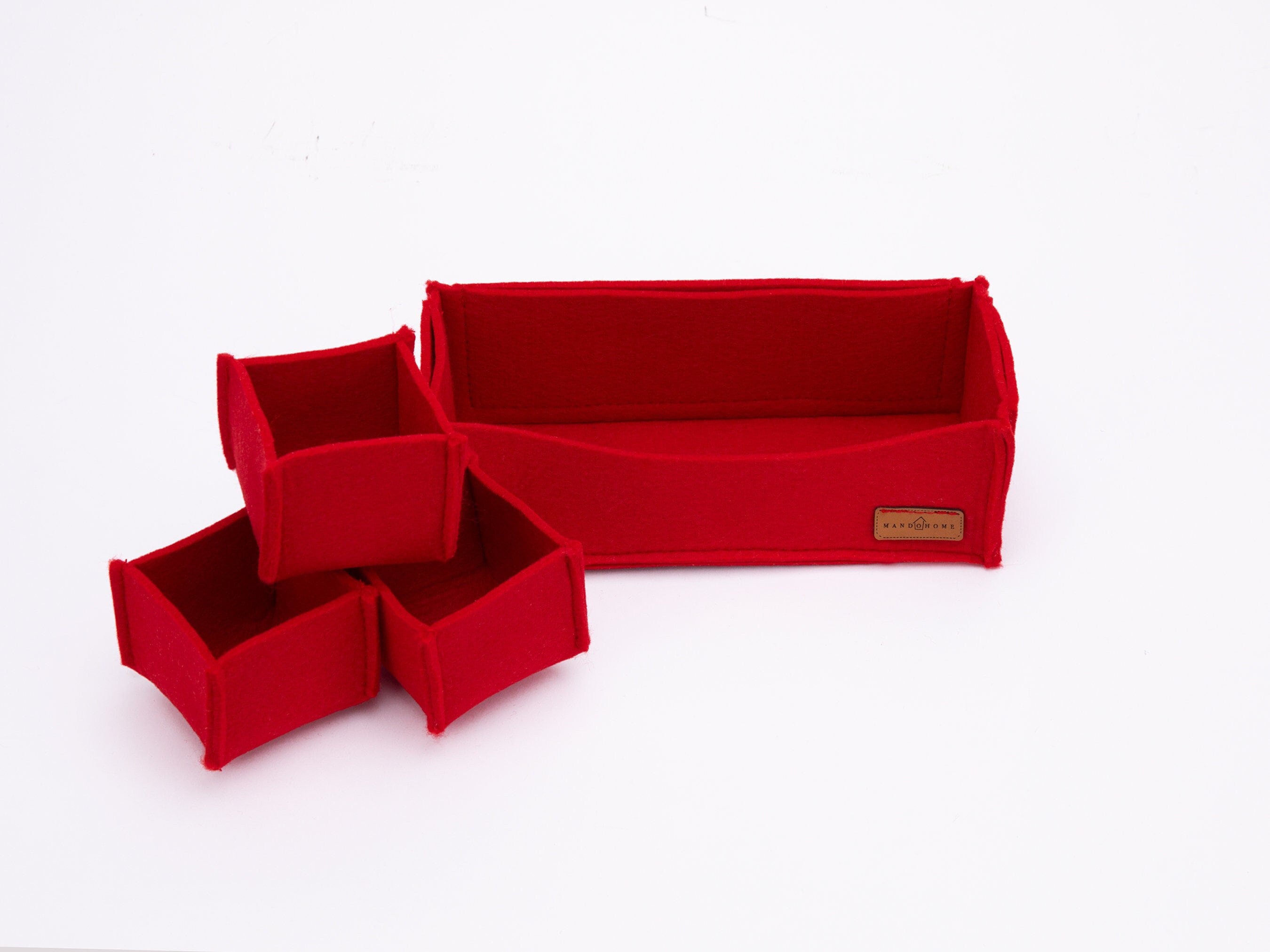 Customizable Felt Organizer Bins Stylish Felt Storage Boxes 20 Color ...