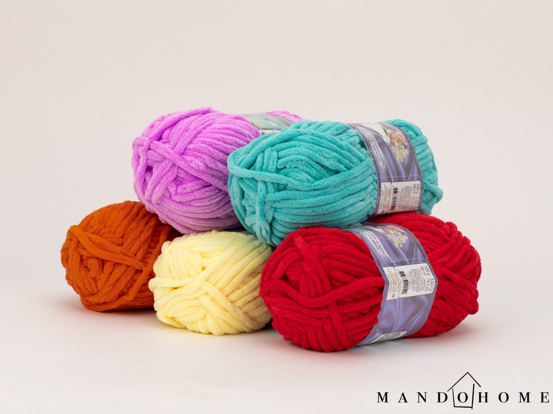 Premium Soft Baby Yarn - Acrylic Hand Knitting Velutto Yarn, Plush ...
