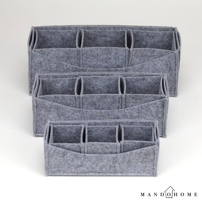 Removable Multipurpose Felt Box With 3 Pockets 3 Sizes - Etsy