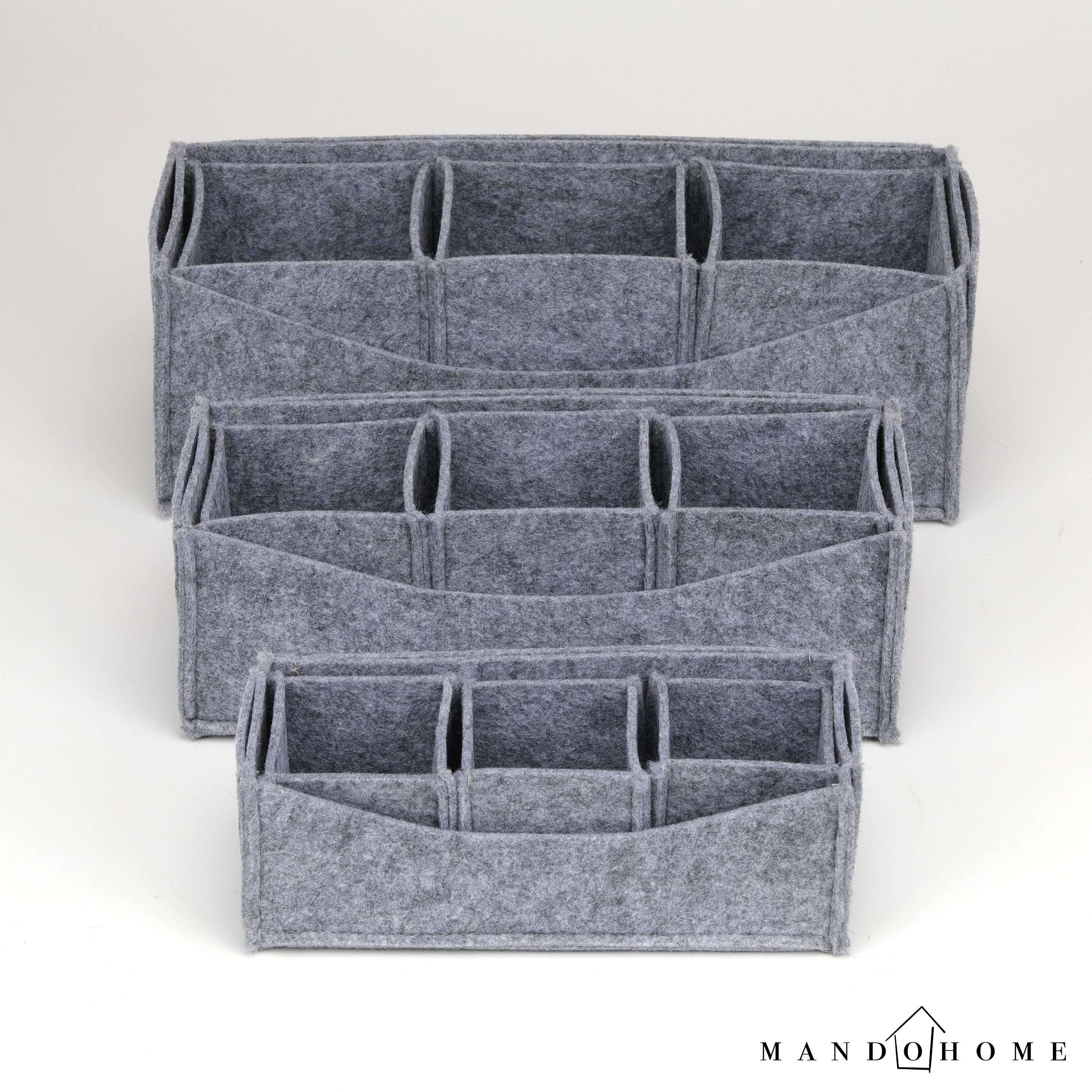 Customizable Felt Organizer Bins Stylish Felt Storage Boxes 20 Color ...