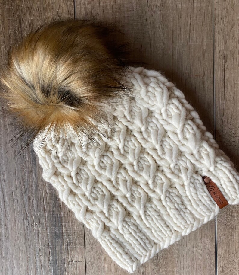 The Fleur Beanie Handmade Pure Merino Wool Woman's Knit - Etsy