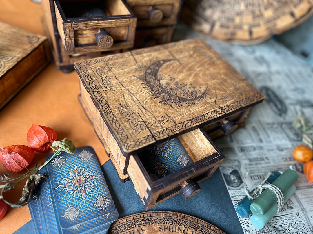 Tarot Card Holder, Drawer Box, Tarot Deck Holder, Tarot Organization ...
