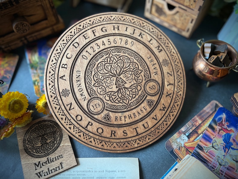 Celtic Tree of Life Pendulum Board, Divination Tool, Pagan Decor ...