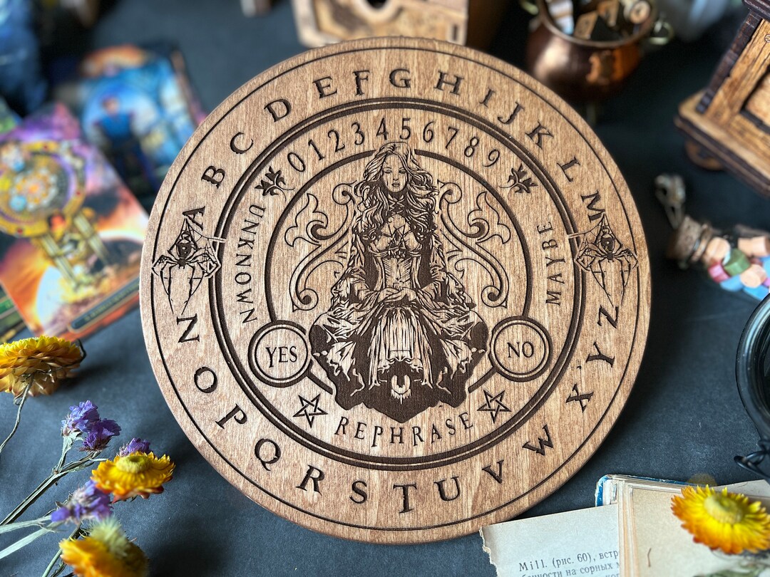 Pendulum Board Crying Girl, Divination Tool, Pagan Decor, Witchcraft ...