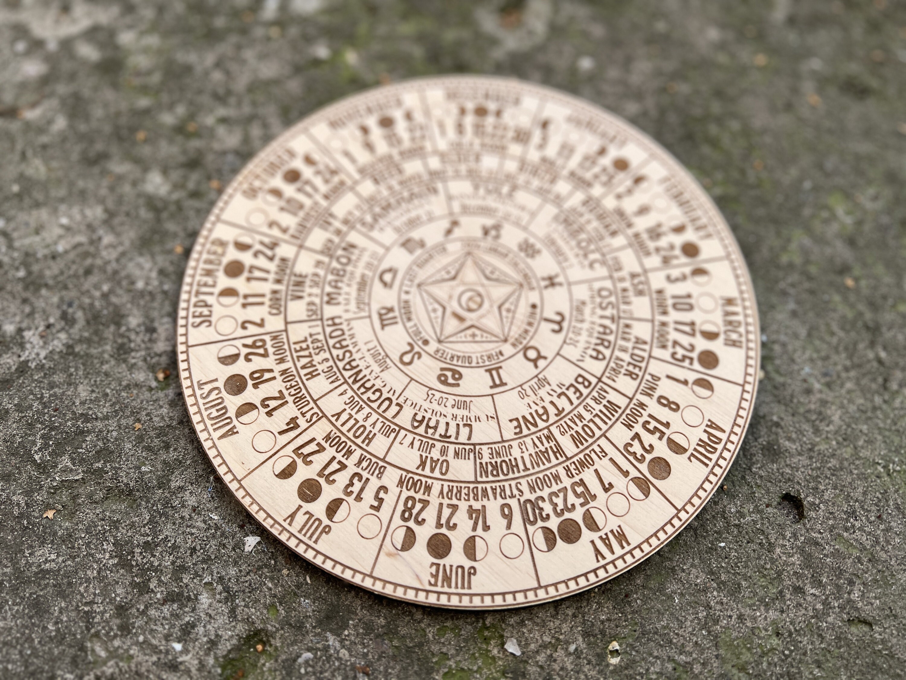 Lunar Calendar 2024, Moon Phases Calendar, Wheel of the Year, Celtic ...