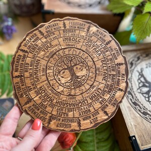 Celtic Tree of Life Calendar, Wheel of the Year Wood Sign, Tree of Life ...