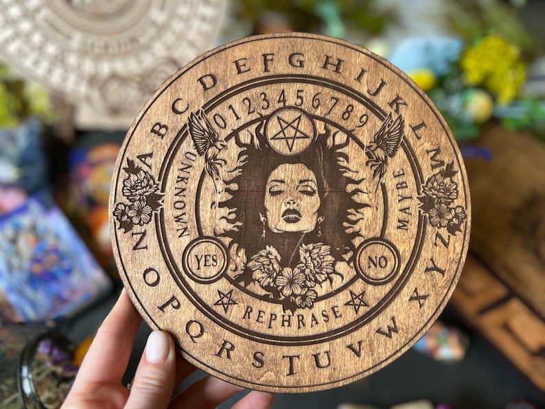 Pendulum Board Pentagram, Dowsing Divination Tool, Pagan Decor ...