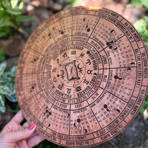 Lunar Calendar 2025, Moon Phases Calendar, Wheel of the Year, Celtic ...