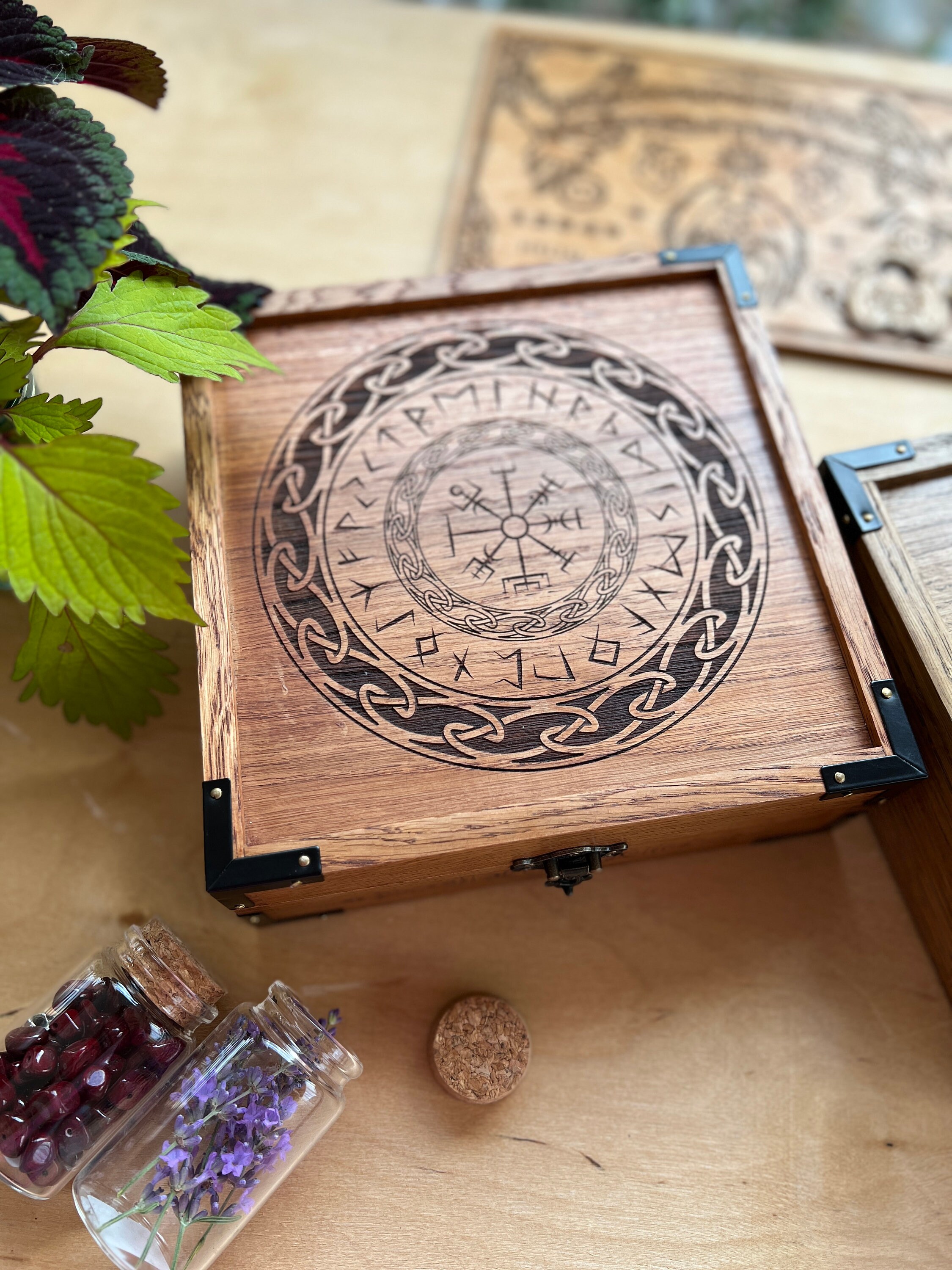 Celtic Keepsake Box, Oak Wood Box, Spiritual Gift, Celtic Tree Memory ...