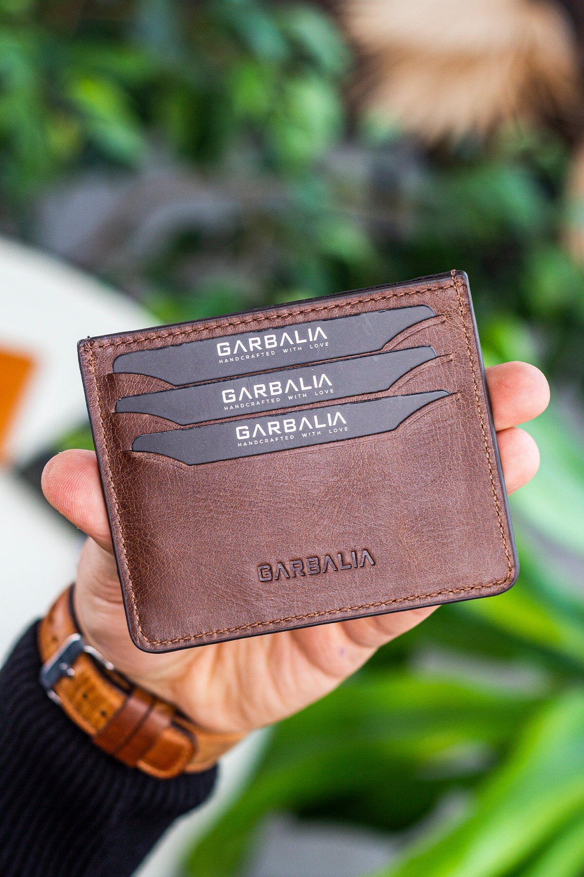 Thin Card Holder for Men Slim Leather Cardholder for Women | Etsy