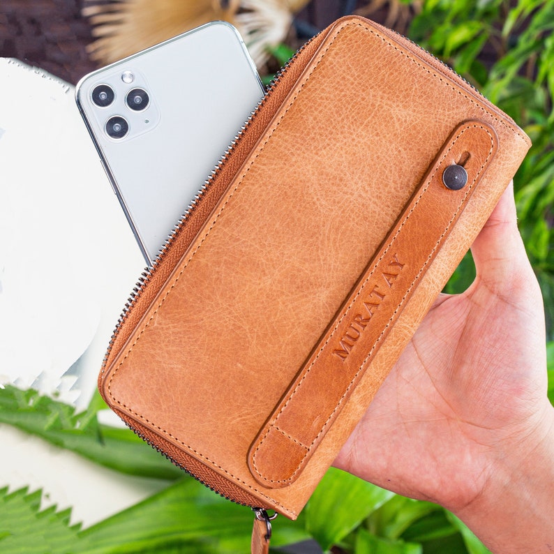 Phone Case Wallet and Handbag, Double Zipper Closed Unisex Design ...
