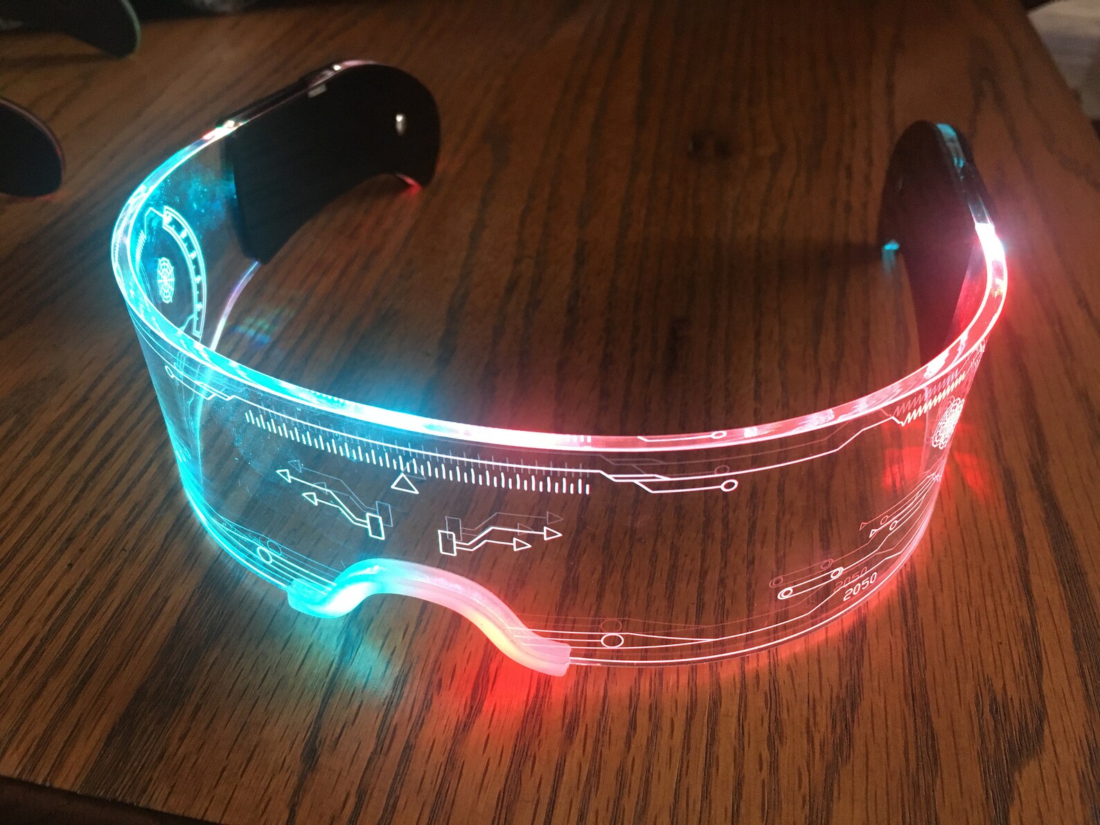 Rave Neon LED Light up Glasses Cyberpunk Goggles Futuristic | Etsy