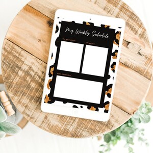 Digital Cheetah Print Weekly Planner Weekly Planner Cheetah | Etsy