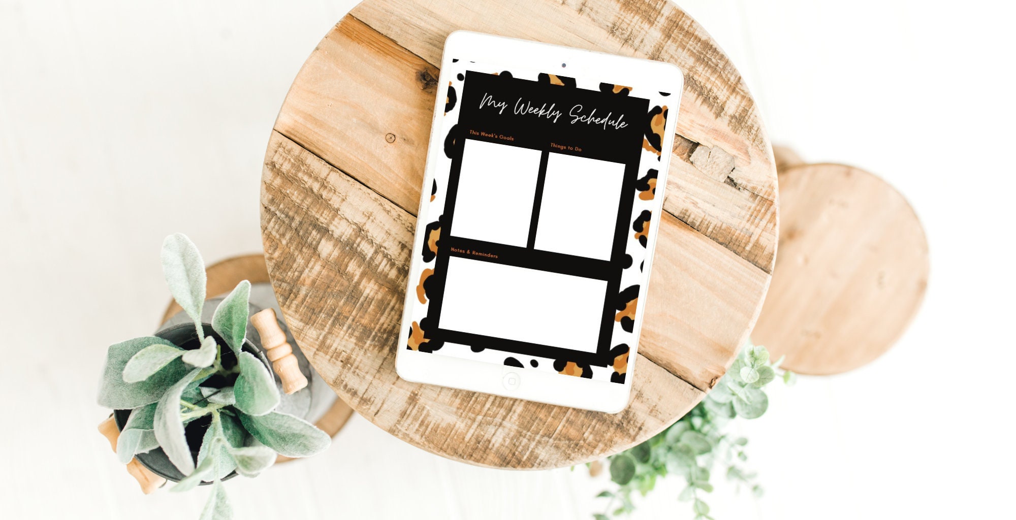 Digital Cheetah Print Weekly Planner, Weekly Planner, Cheetah Print ...