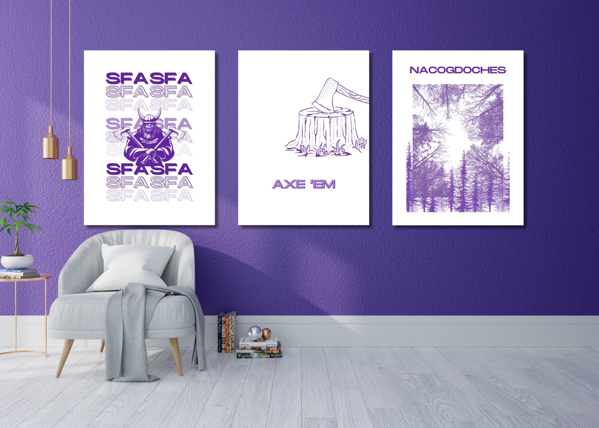 Stephen F. Austin State Uni Wall Art | SFASU Wall Art | SFA Dorm Decor ...