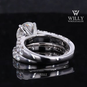 Designer Sturdy Engagement Ring With Half Eternity Matching Wedding ...