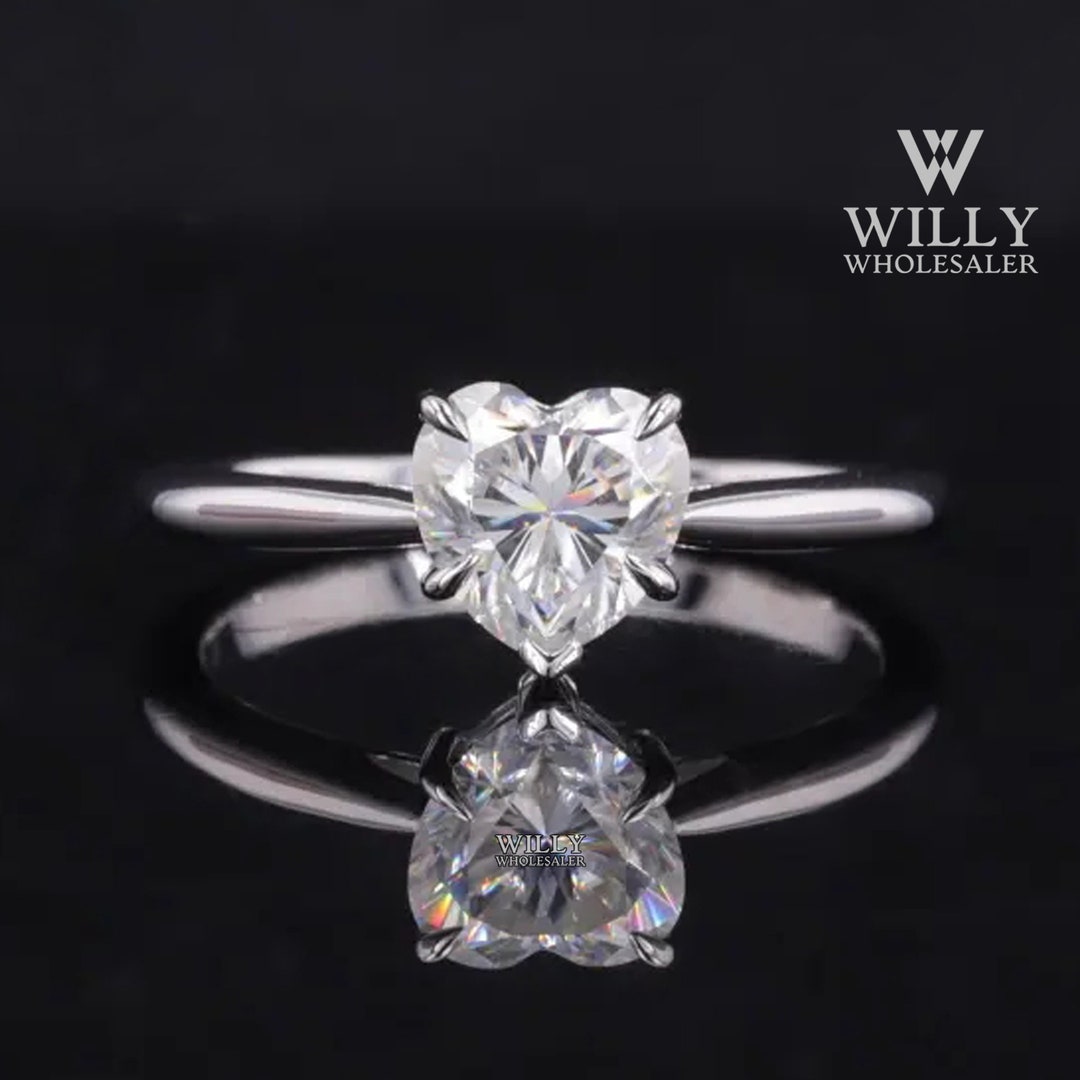 Taper Band Claw Prong Anniversary Ring, Solitaire Rounded Comfort Fit ...