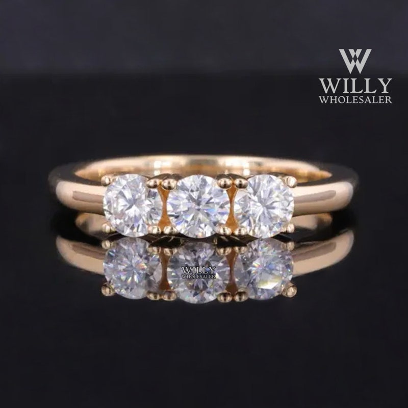 Triple Stone Ring - Etsy