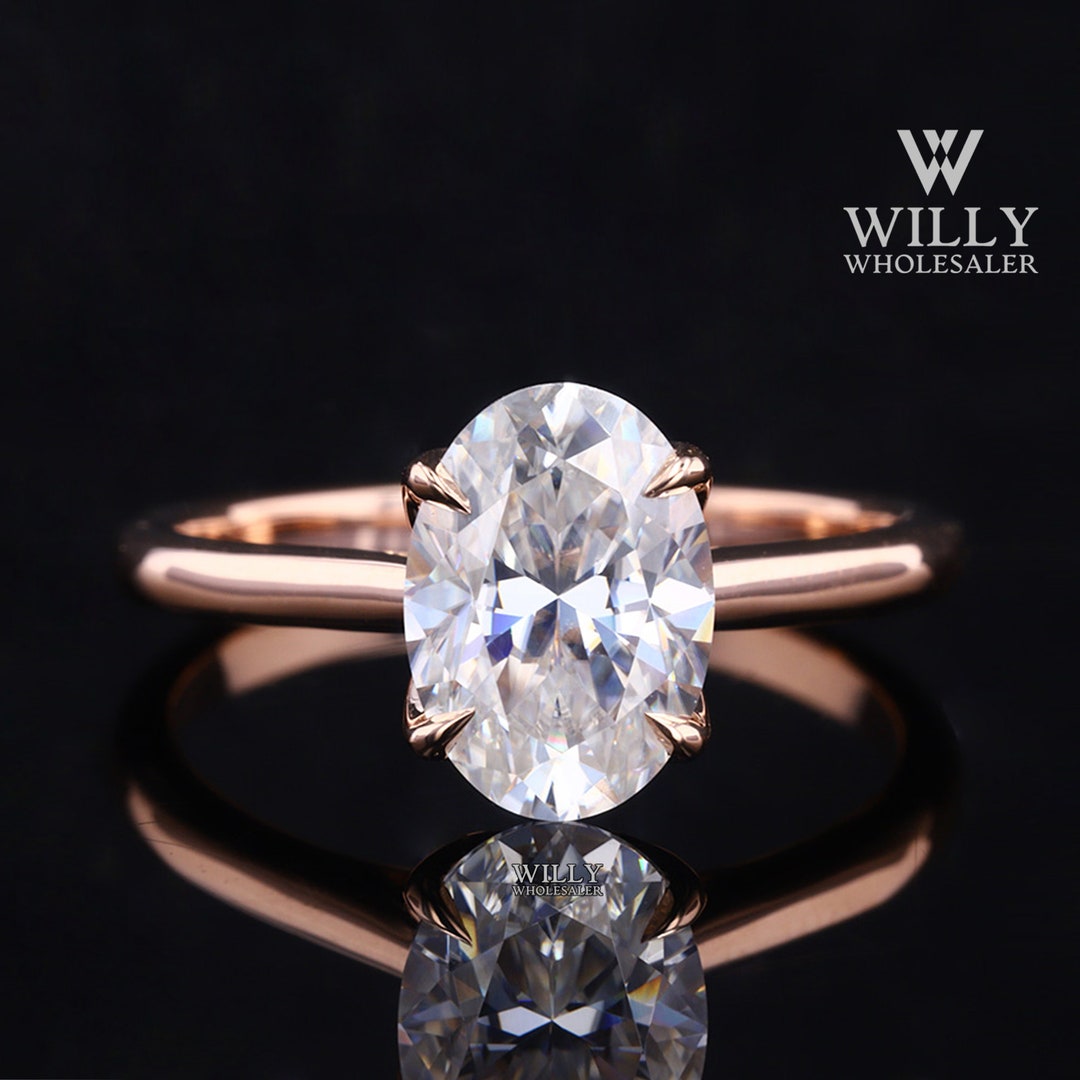 Tulip Basket Set Ring, Solitaire 4 Claw Prong Designer Wedding Ring ...