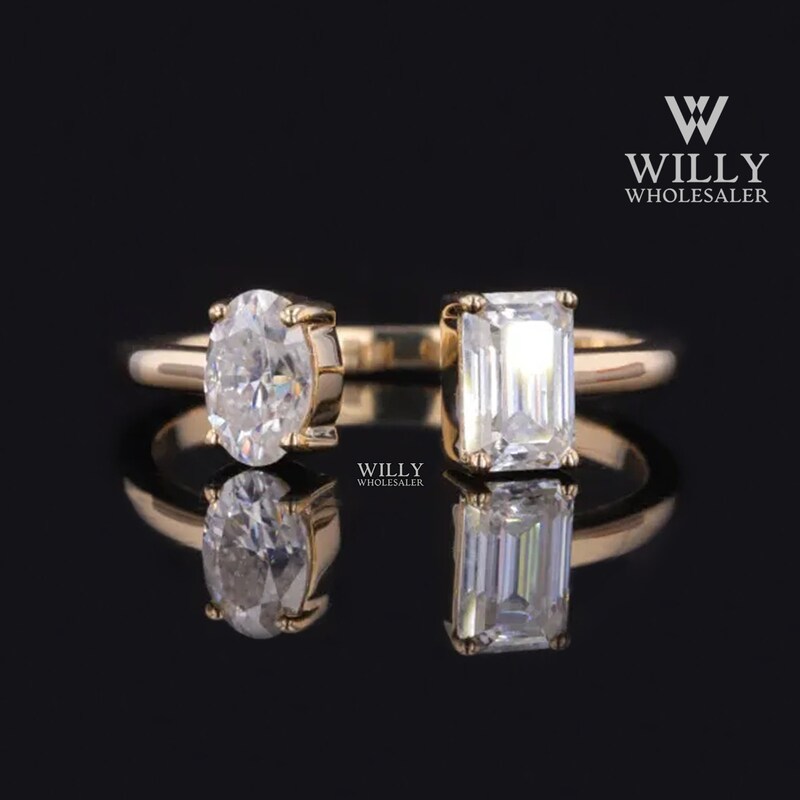 Double Stone Ring - Etsy