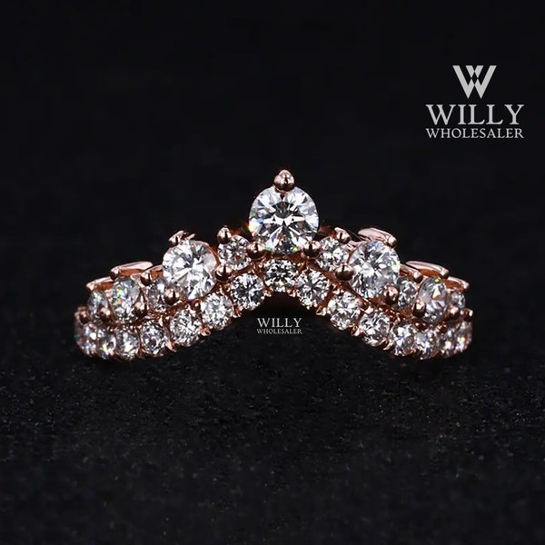 Crown Wedding Band - Etsy