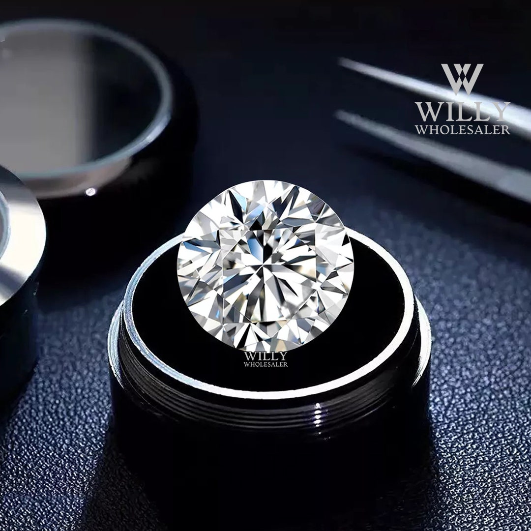 Sparky 3 Carat 10 MM D-E Colorless White VVS1 Round Brilliant Diamond ...