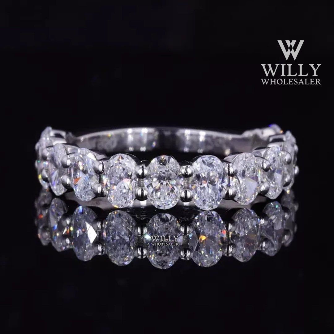 Stackable Anniversary Band, 3/4 Eternity Matching Designer Band ...