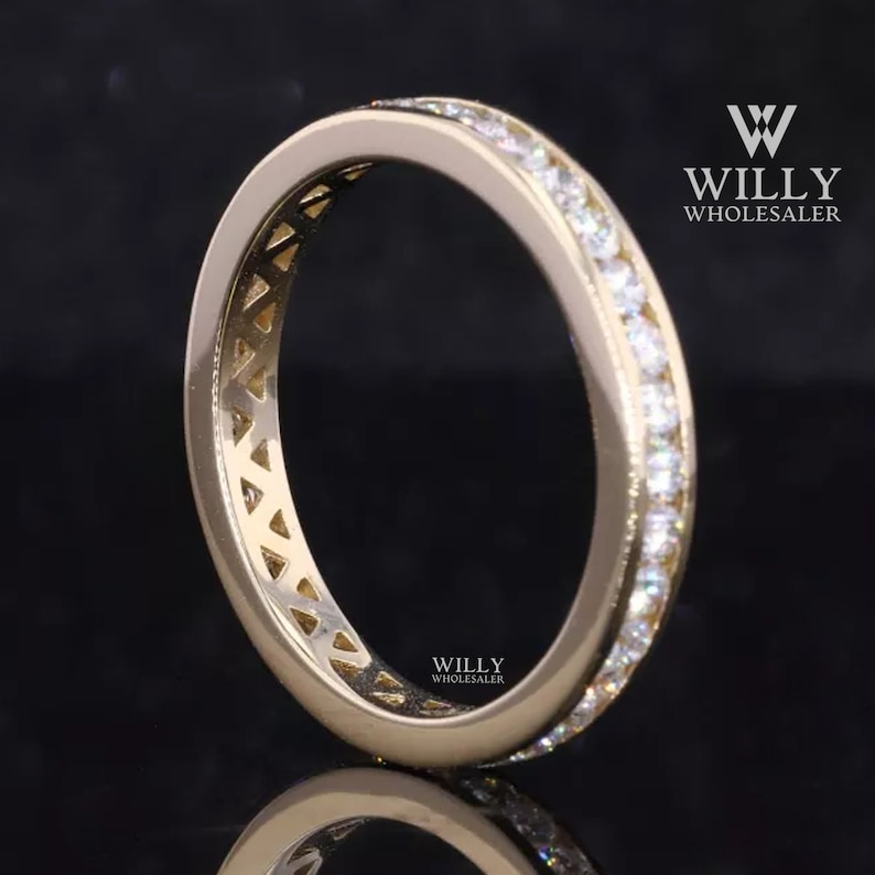 Matching Bridal Set Anniversary Ring, Sparky Round Brilliant Cut ...