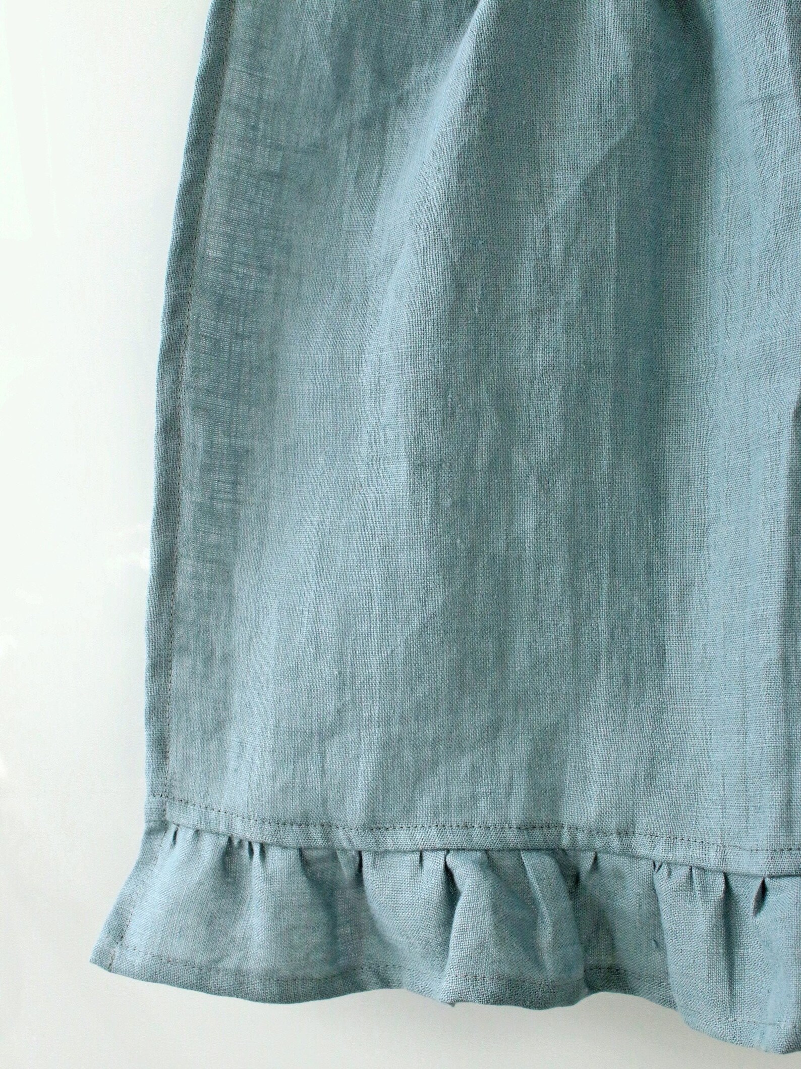 Linen Ruffle Tea Towel Natural Linen Dishclothes Linen | Etsy