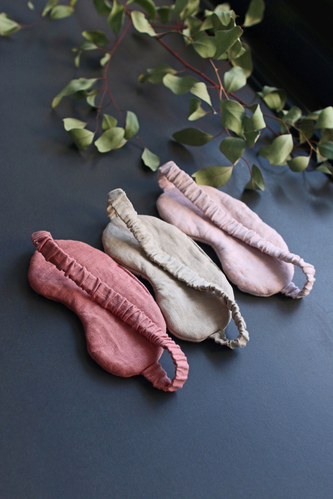 Linen Eye Mask + Pouch. Balticbloom - Etsy