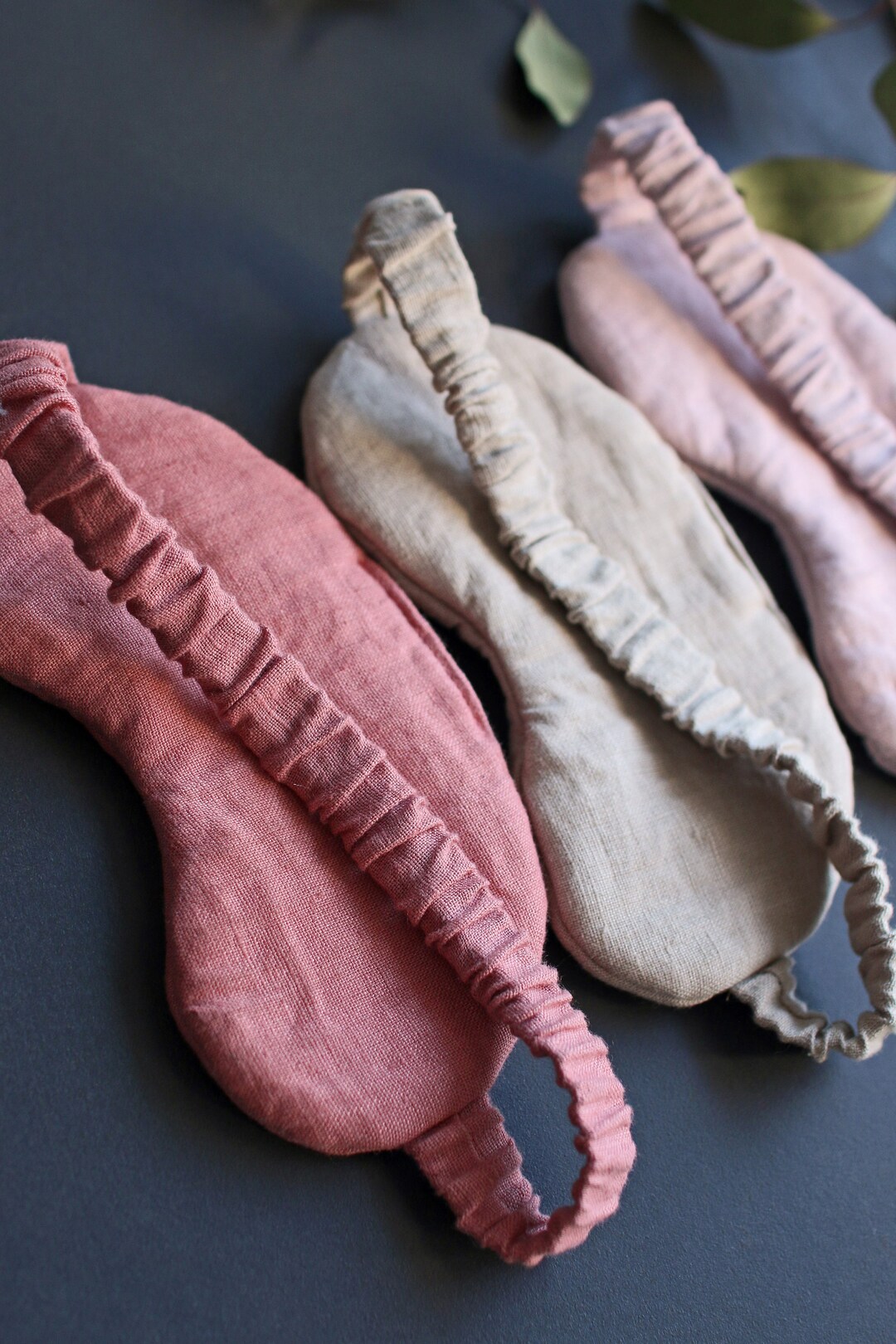 Linen Eye Mask + Pouch - Etsy