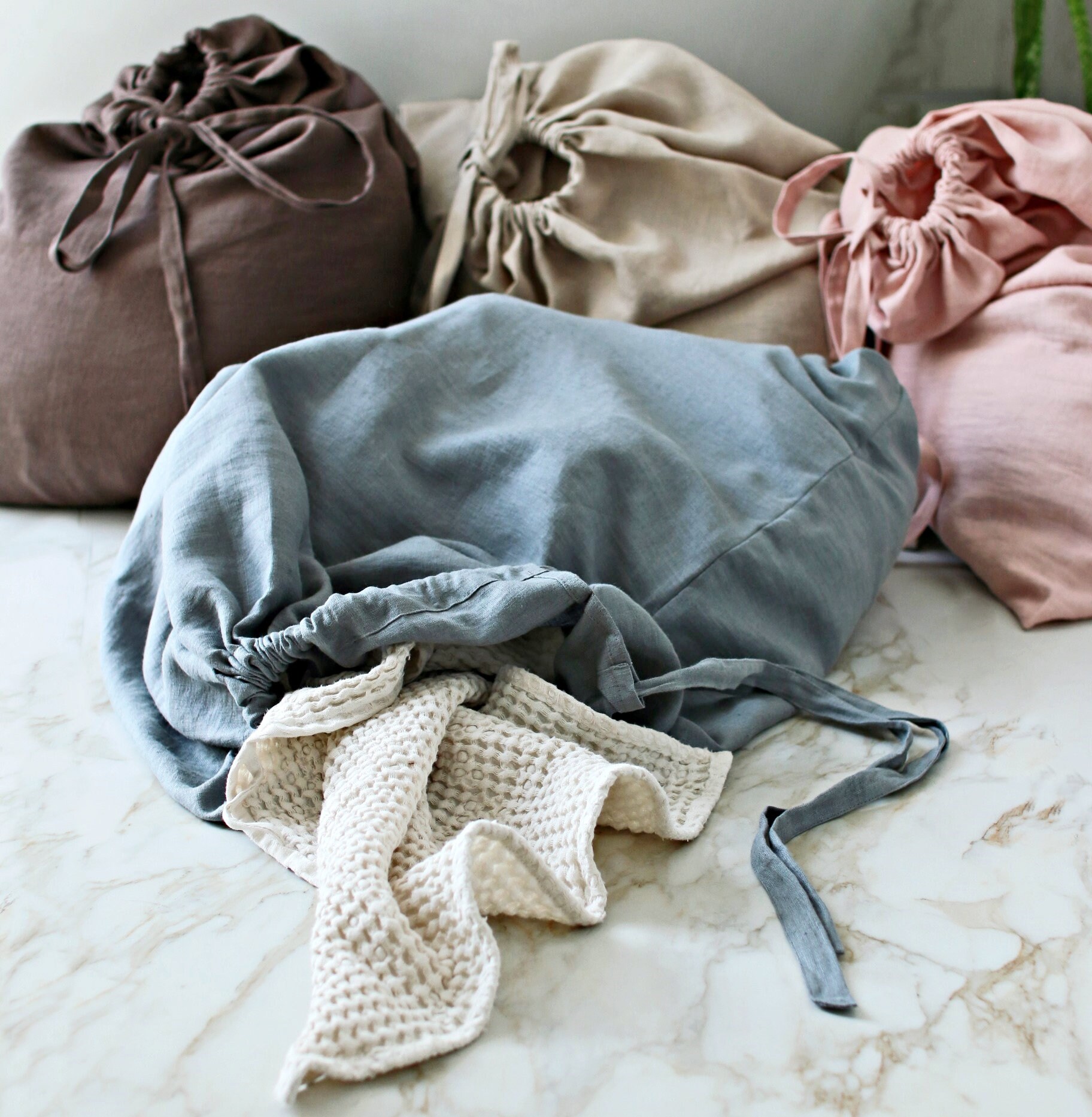 Linen Laundry/ Storage Bag - Etsy