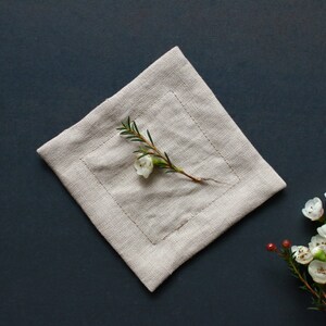 SET OF 4,6,8,10,12 Linen Double Layer Coasters. Natural Stonewashed ...