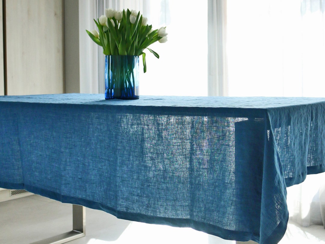 Linen Tablecloth. Natural Table Decor. Wedding Tablecloth. Washed Linen ...