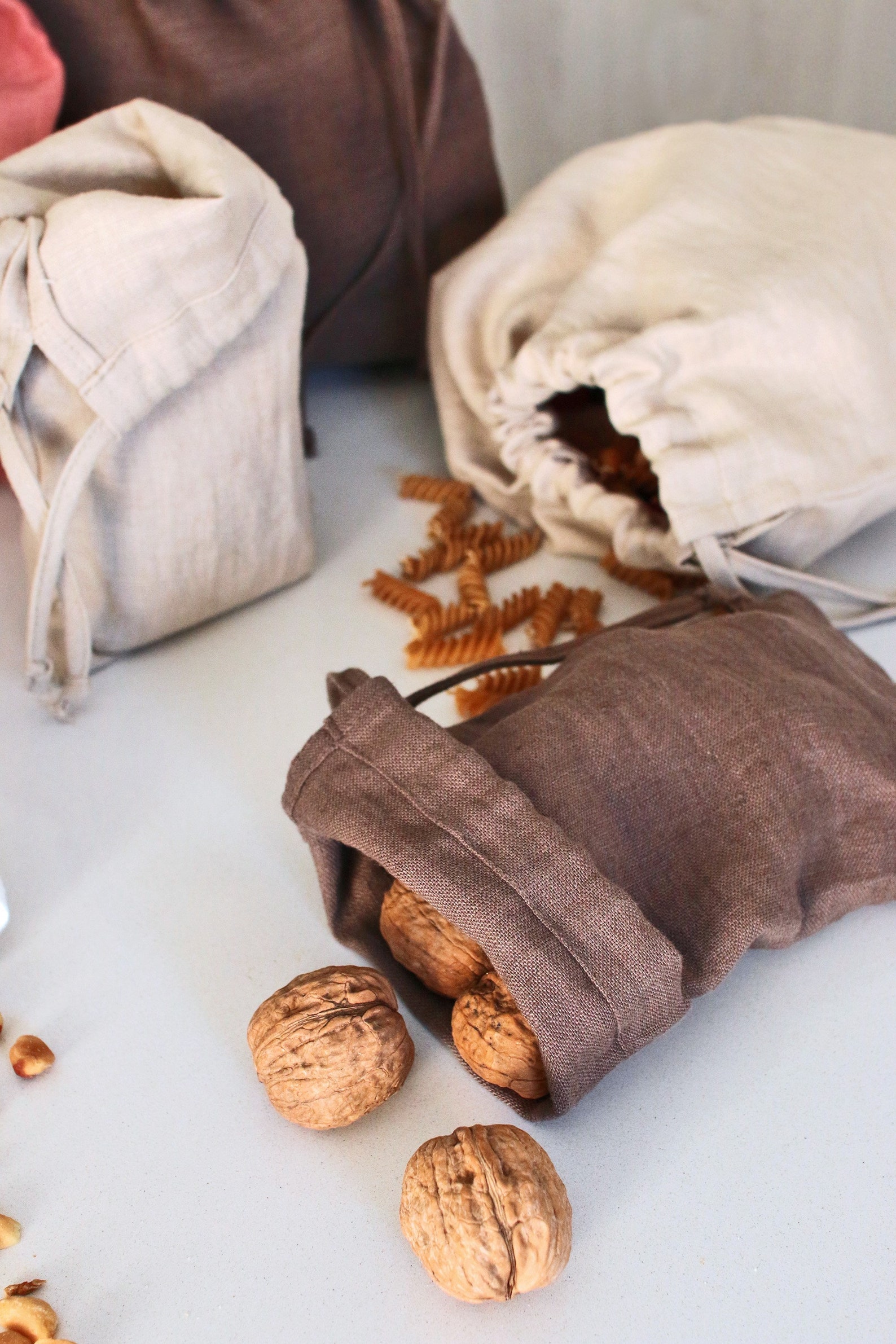 Linen Storage Bag, Zero Waste Linen Bag - Etsy