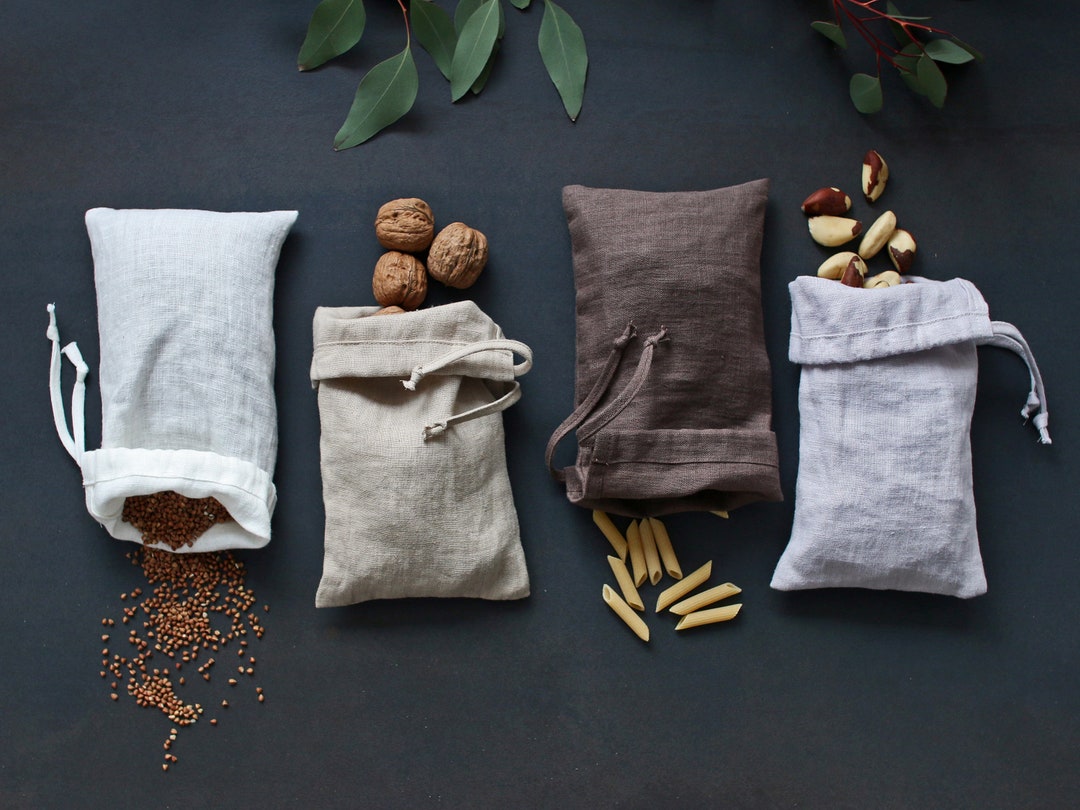 Linen Storage Bag, Zero Waste Linen Bag - Etsy