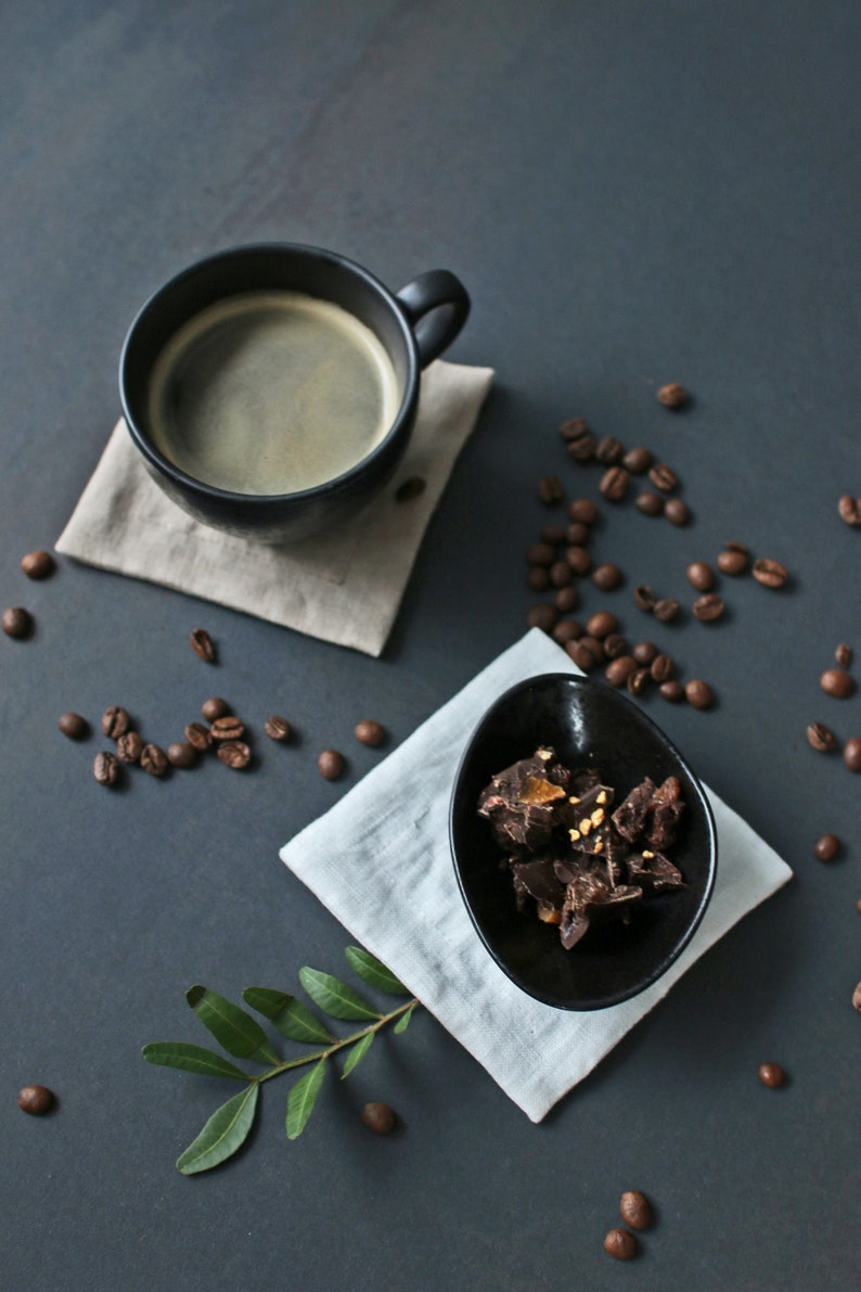 SET OF 4,6,8,10,12 Linen Double Layer Coasters. Natural Stonewashed ...