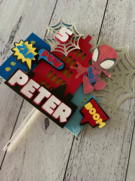 Superhero Themed Cake Topper Custom Colours and Characters / - Etsy