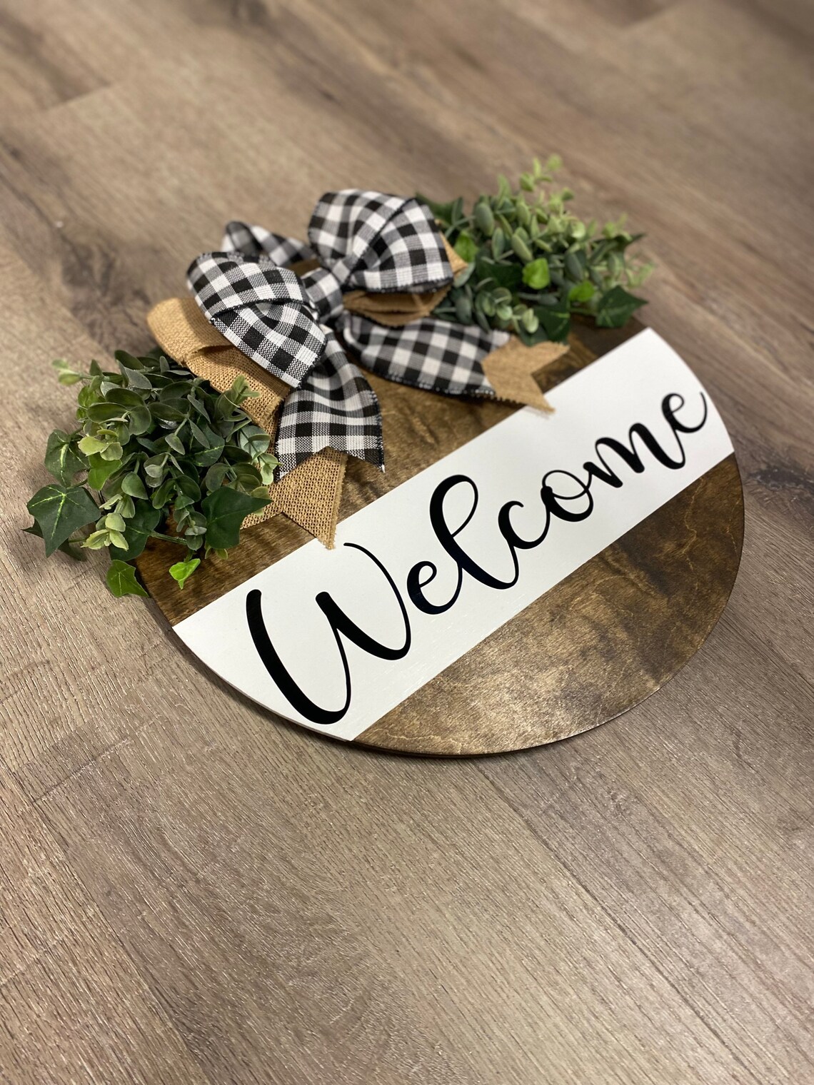 Front Door Decor Round Welcome Front Door Sign Door Hanger - Etsy